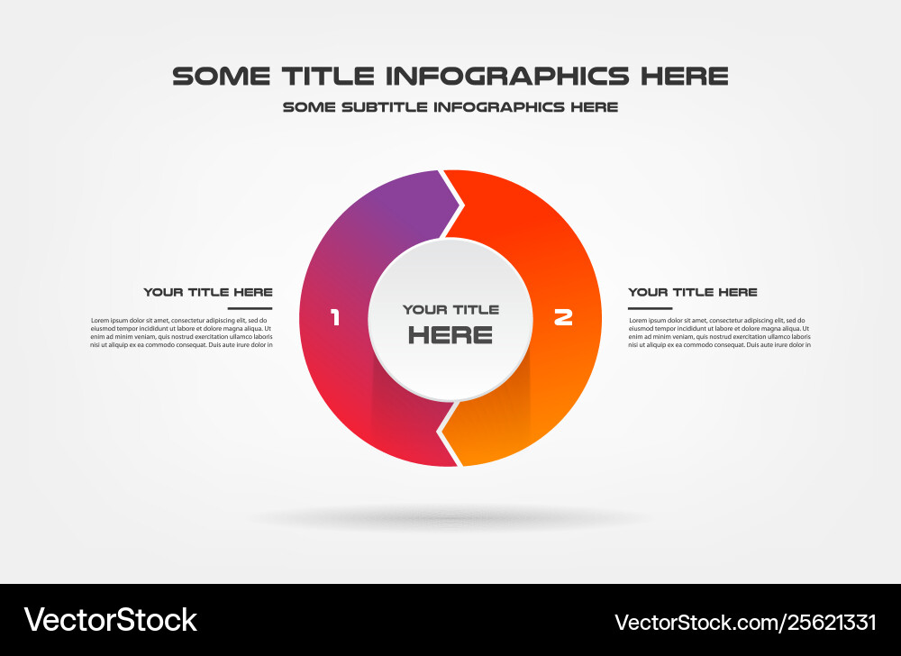 Pie chart percentage infographics element Vector Image