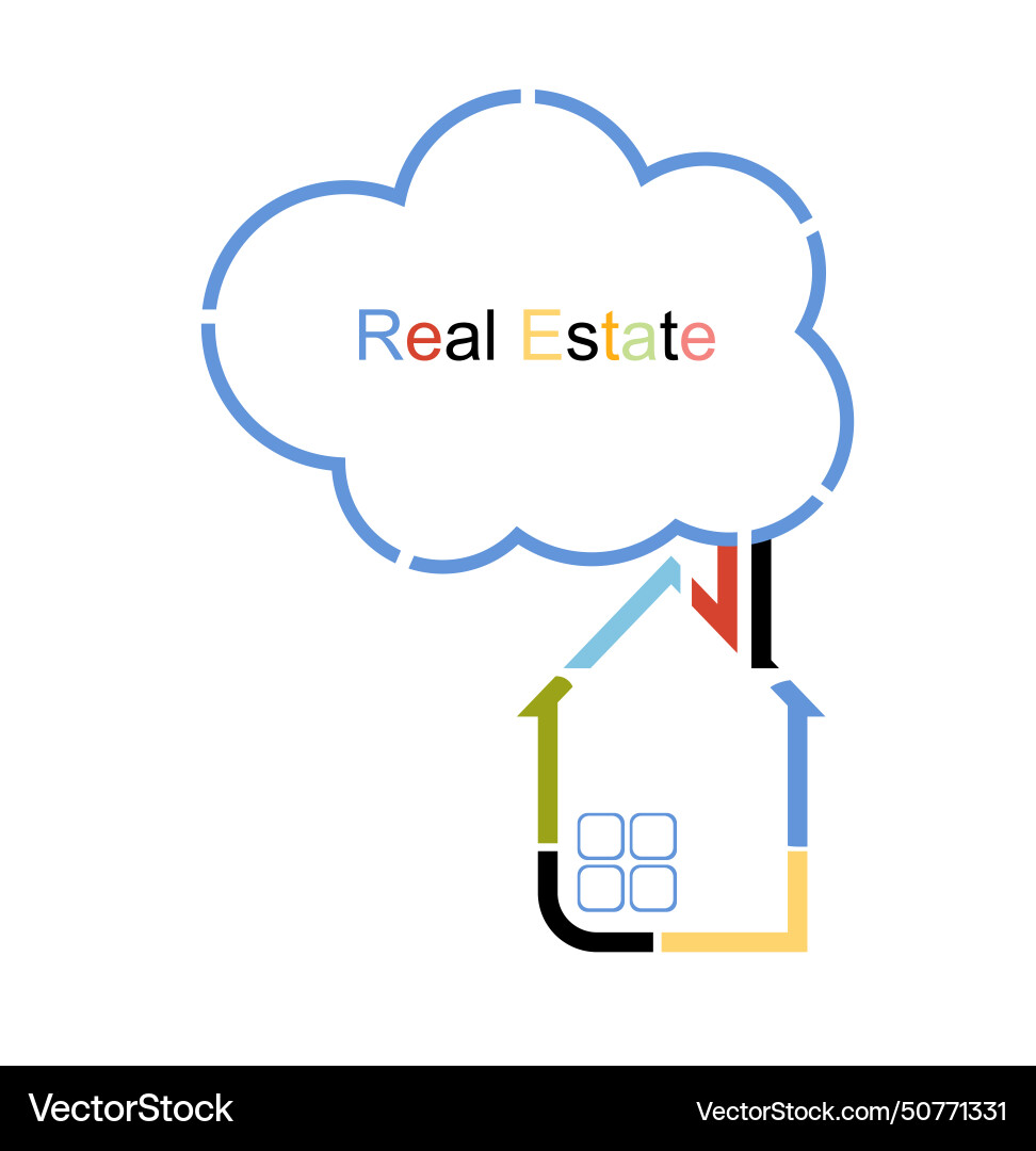 Real estate house Royalty Free Vector Image - VectorStock