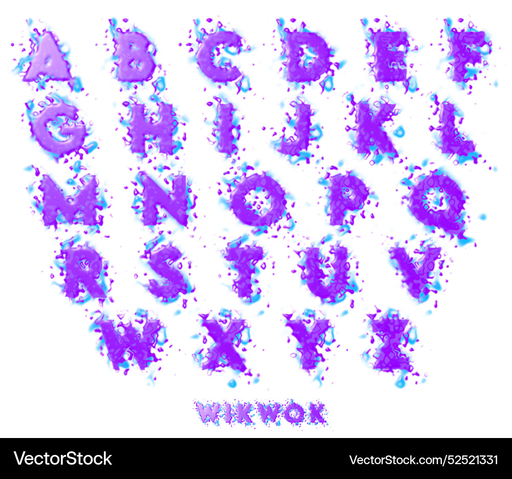 Splash font Royalty Free Vector Image - VectorStock
