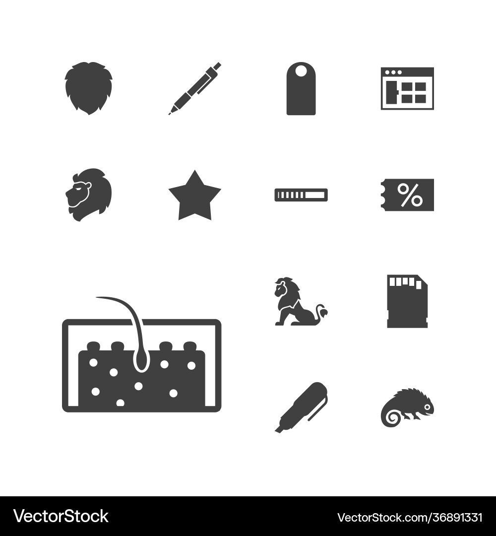 Template icons Royalty Free Vector Image - VectorStock