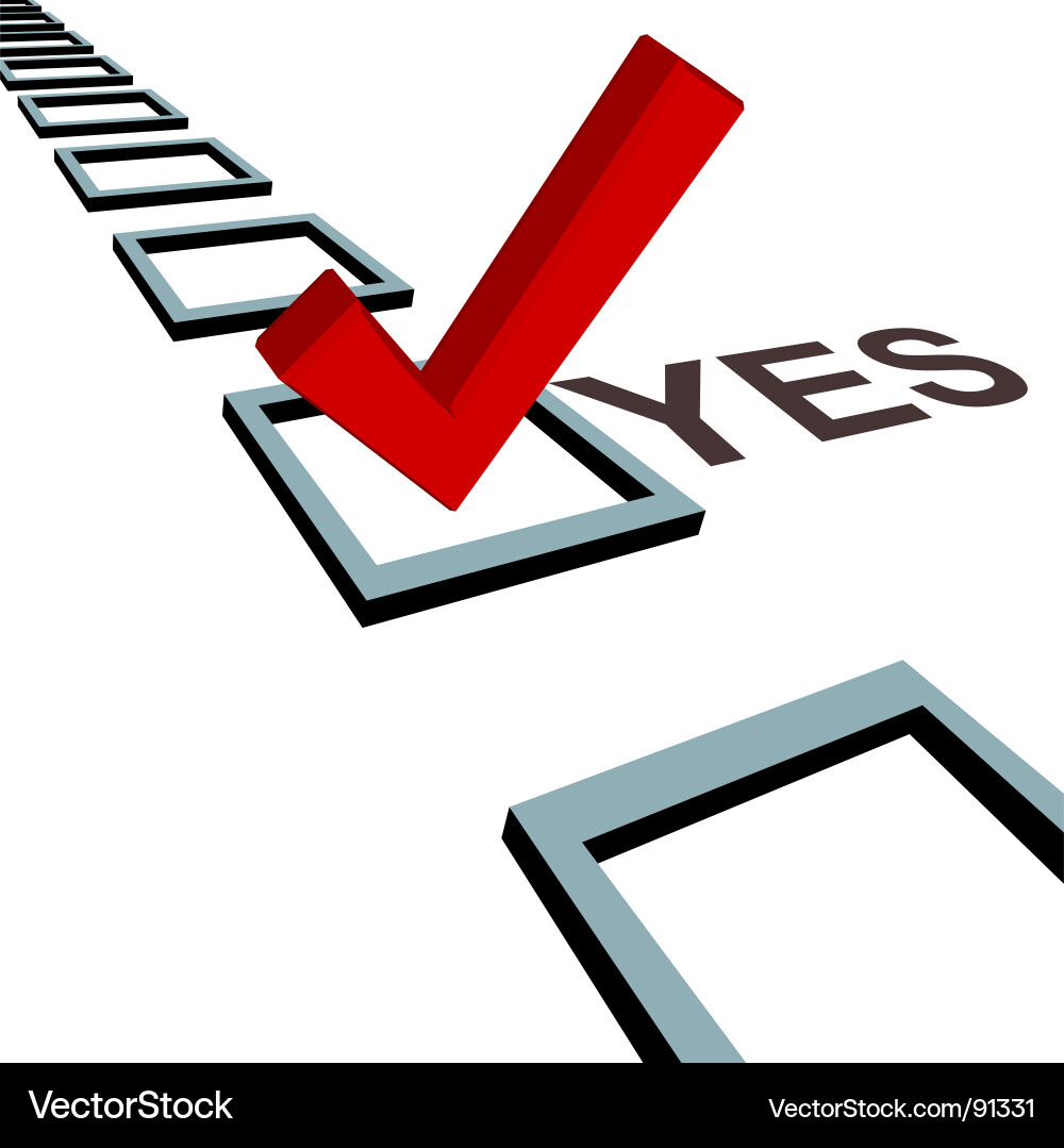 Vote Yes Concept Royalty Free Vector Image - VectorStock