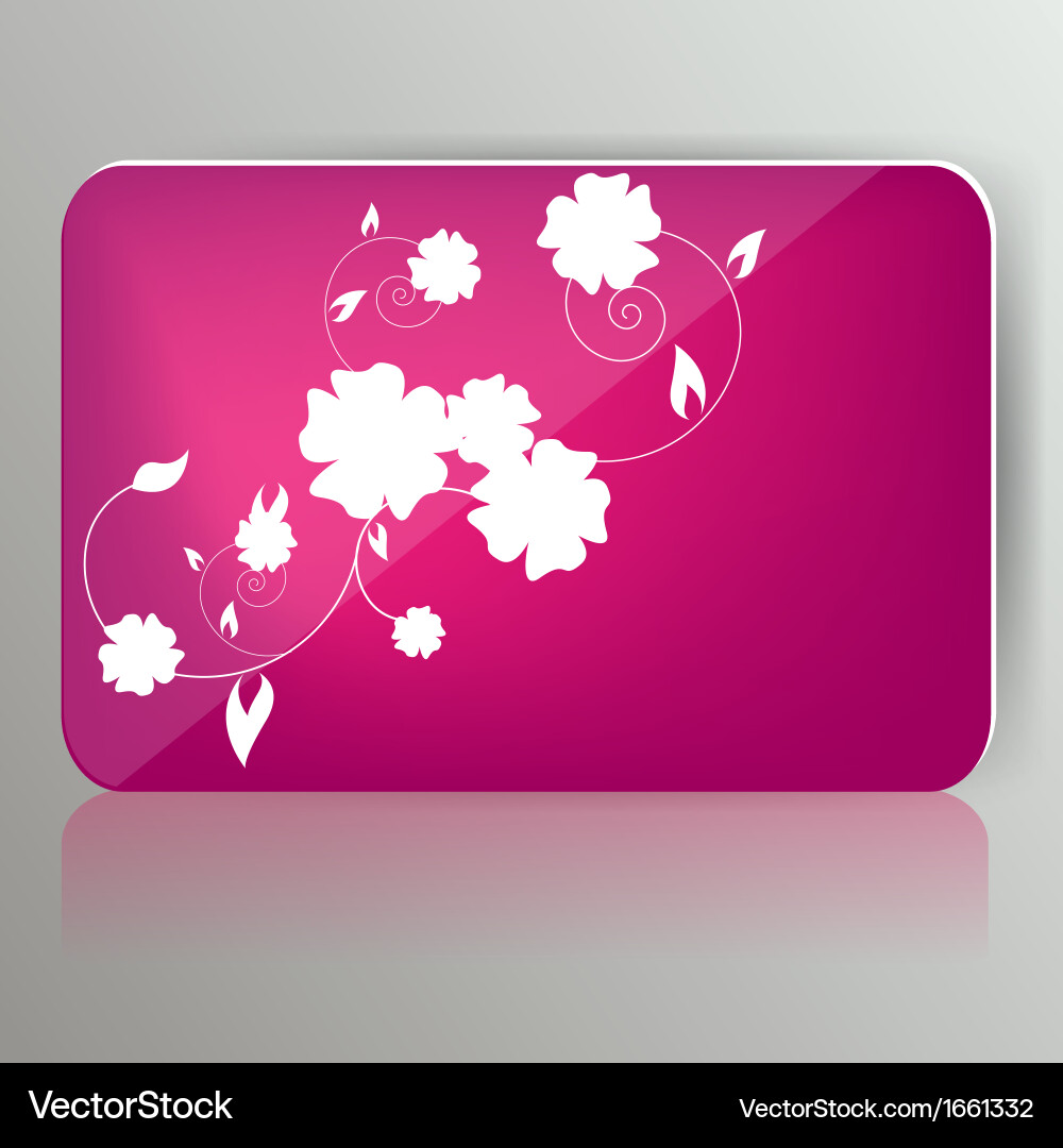 Abstract card with floral background Royalty Free Vector