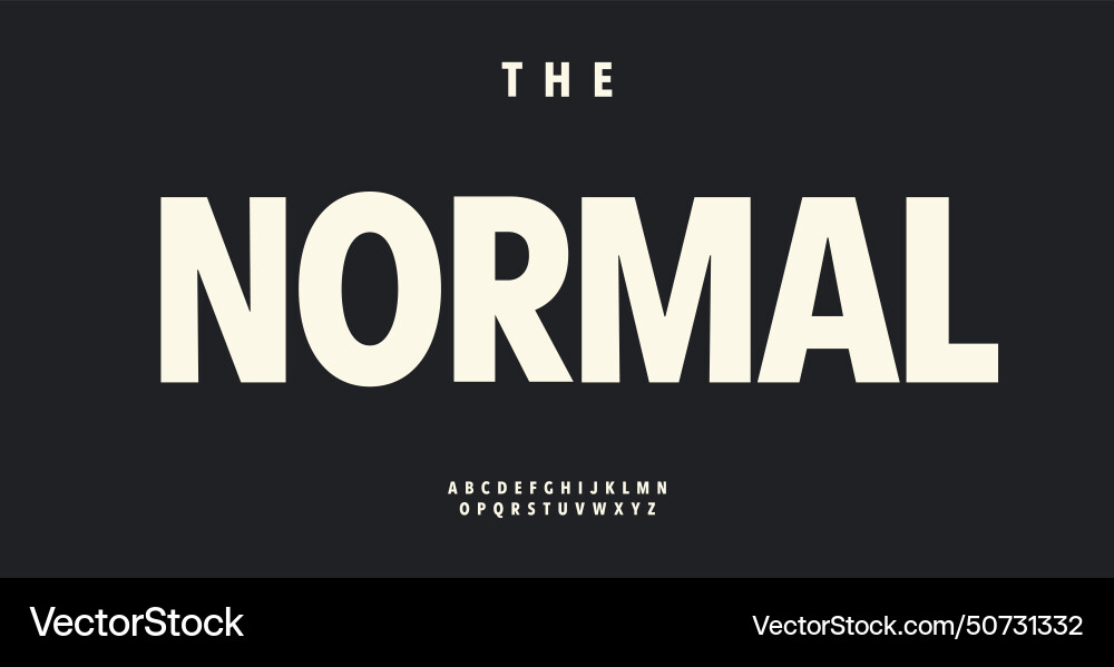Contemporary sans serif alphabet bold legible Vector Image