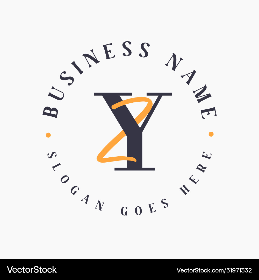 Elegant letter yz initials logo for corporate Vector Image
