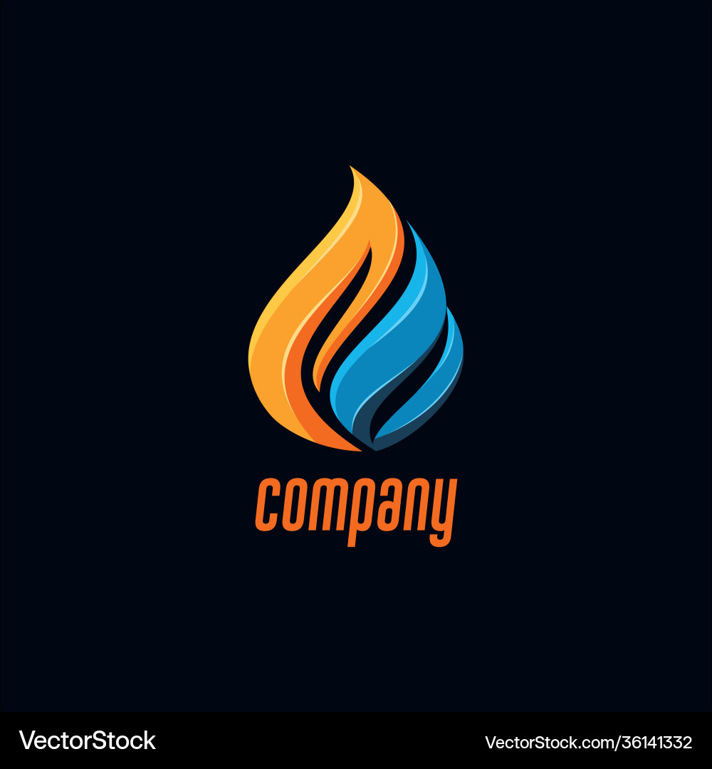 Fire water Royalty Free Vector Image - VectorStock