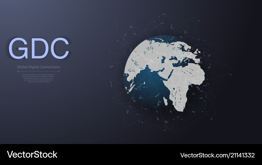 Global Network Connections Royalty Free Vector Image