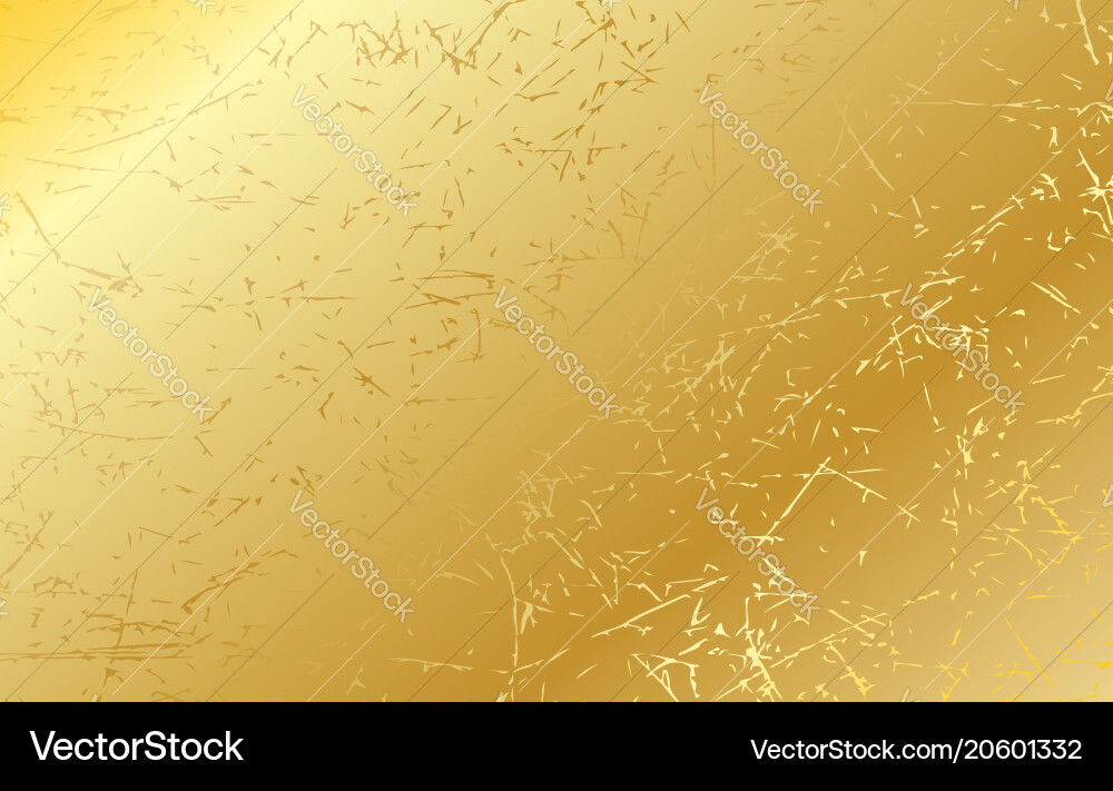 Gold scratched texture background Royalty Free Vector Image