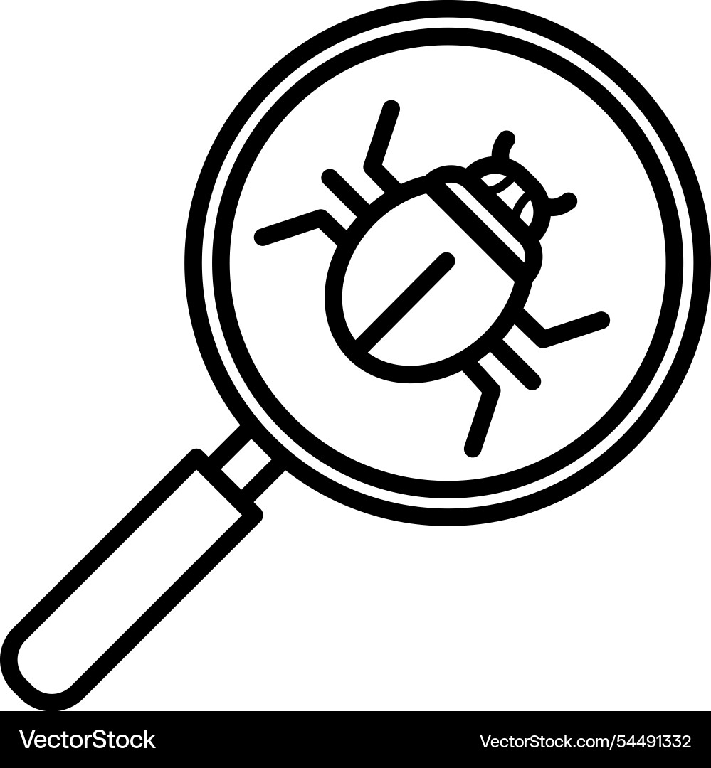 Insect search infection - icon Royalty Free Vector Image