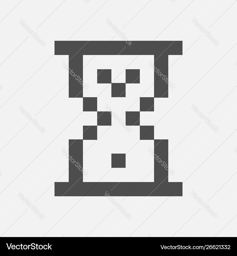 Loading hourglass isolated on white background Vector Image