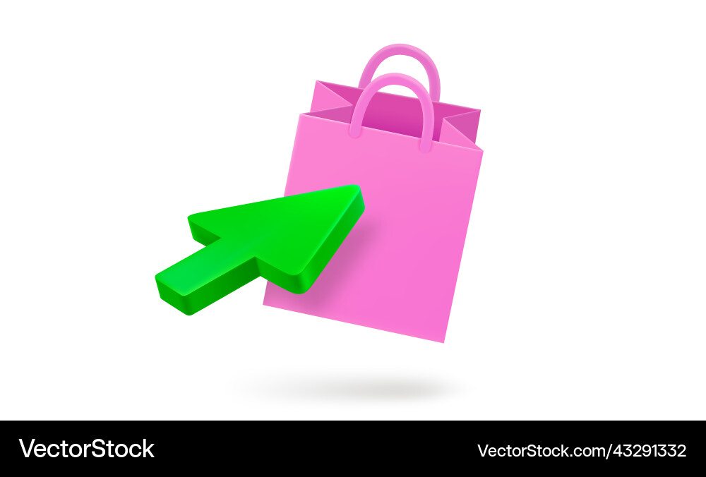 Making choice on internet market 3d icon Vector Image