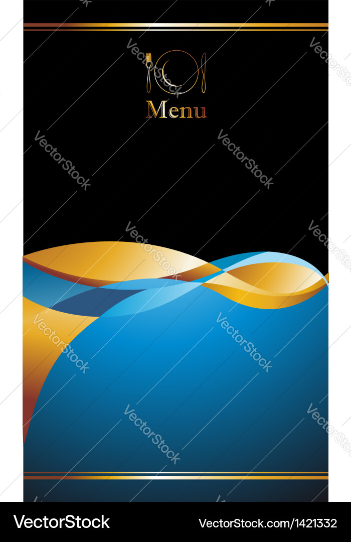 Menu cover design Royalty Free Vector Image - VectorStock