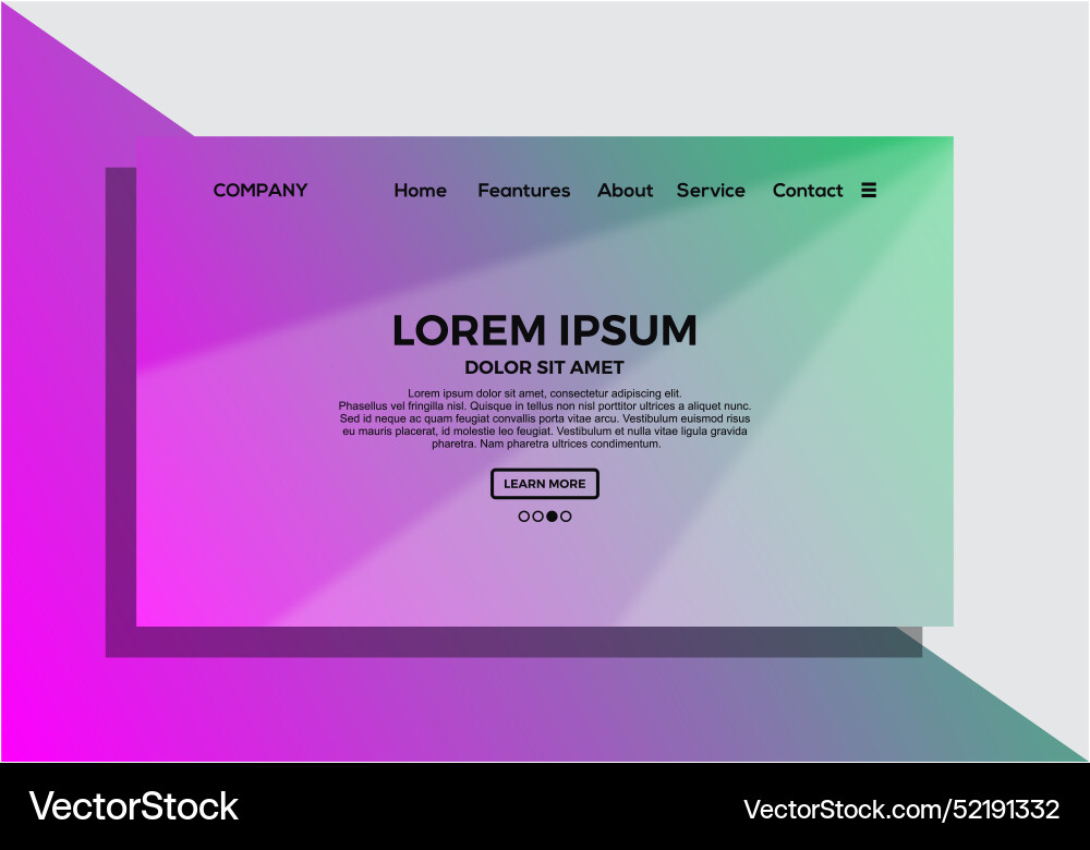 New landing page template Royalty Free Vector Image