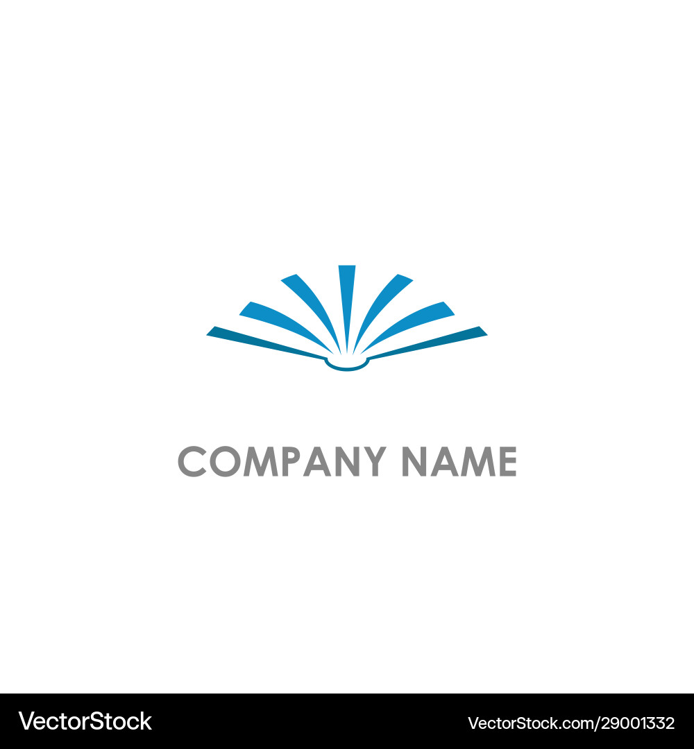 Open book knowledge logo Royalty Free Vector Image