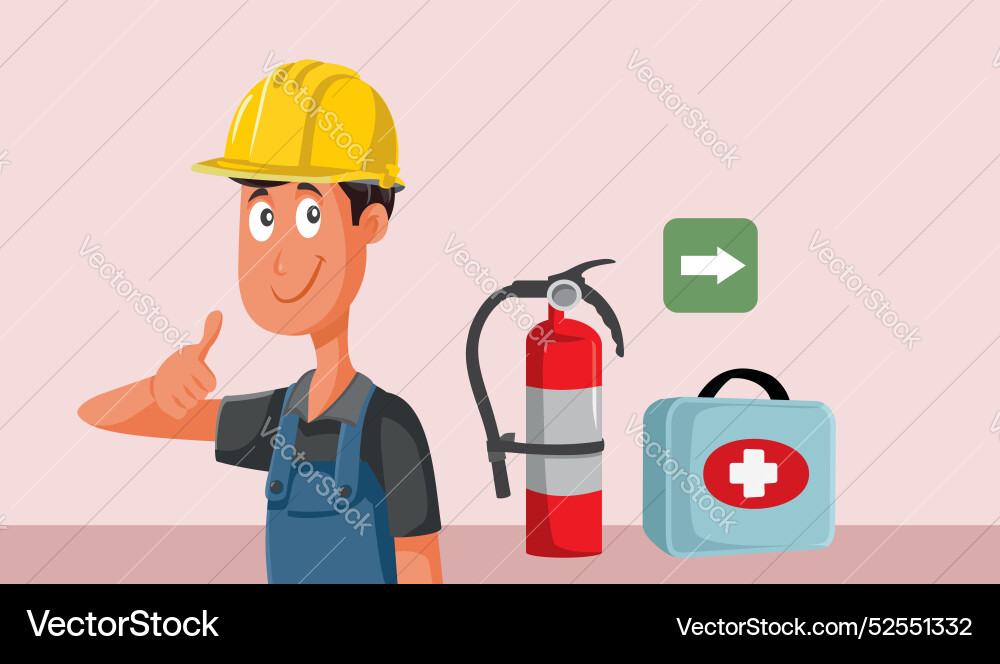 Osha concept work safety cartoon Royalty Free Vector Image