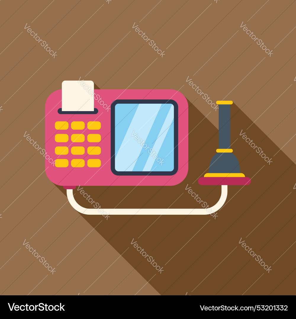 Pink pos terminal accepting contactless payment Vector Image