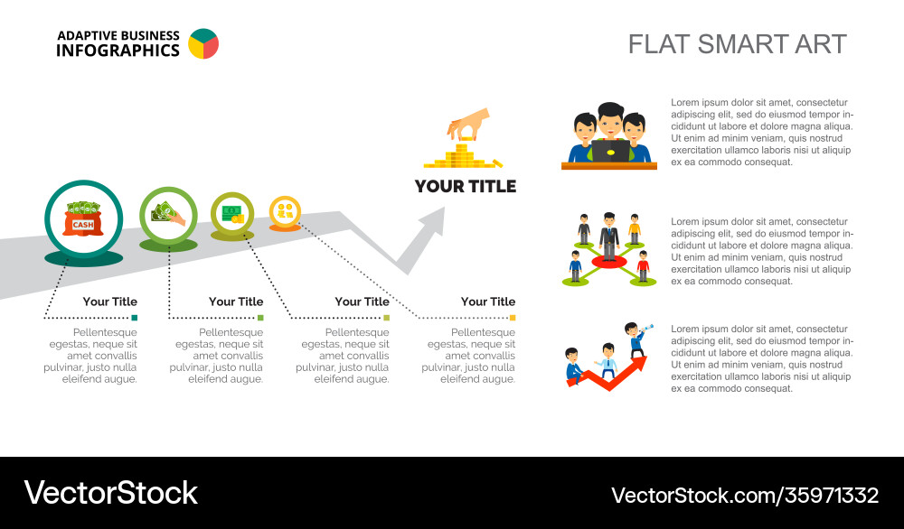 Process infographics slide template Royalty Free Vector
