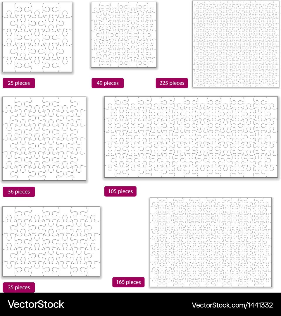 Puzzle patterns Royalty Free Vector Image - VectorStock