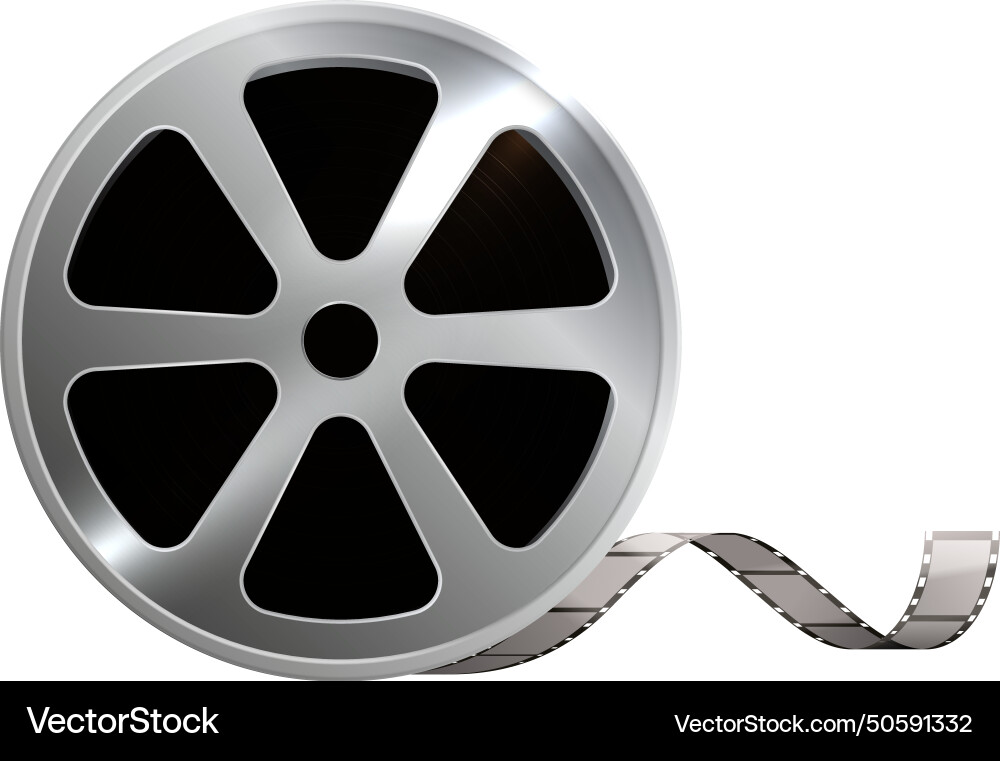 Realistic reel bobbin composition Royalty Free Vector Image