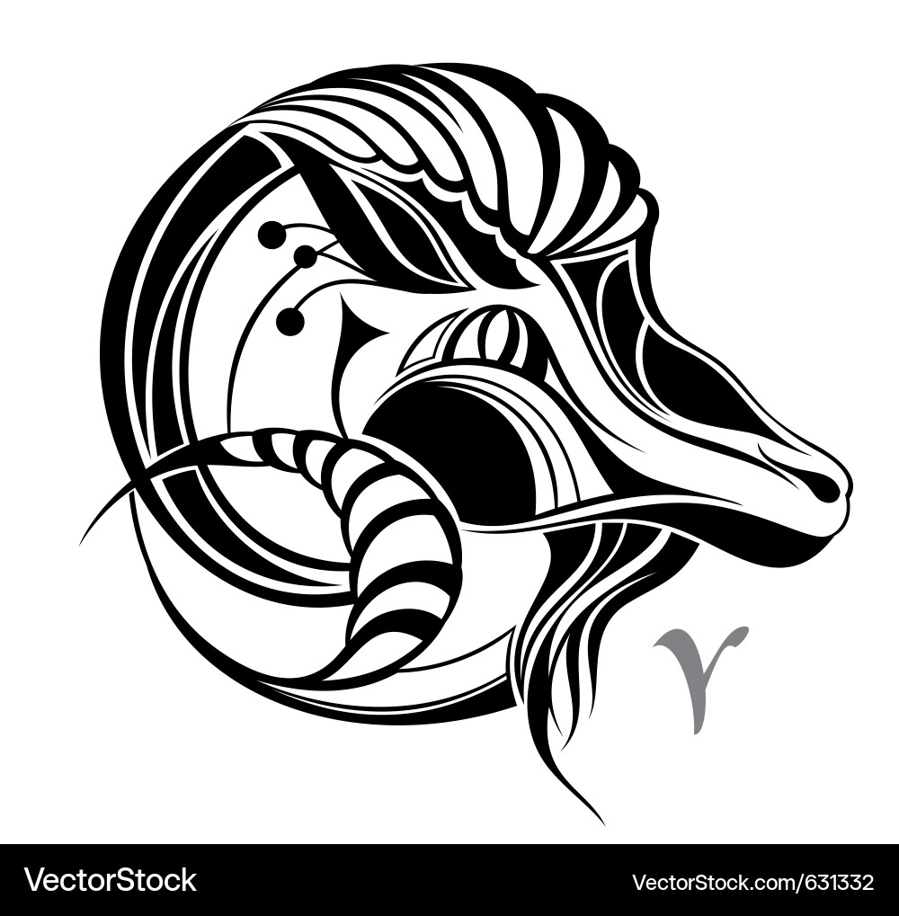 Zodiac signs - aries Royalty Free Vector Image