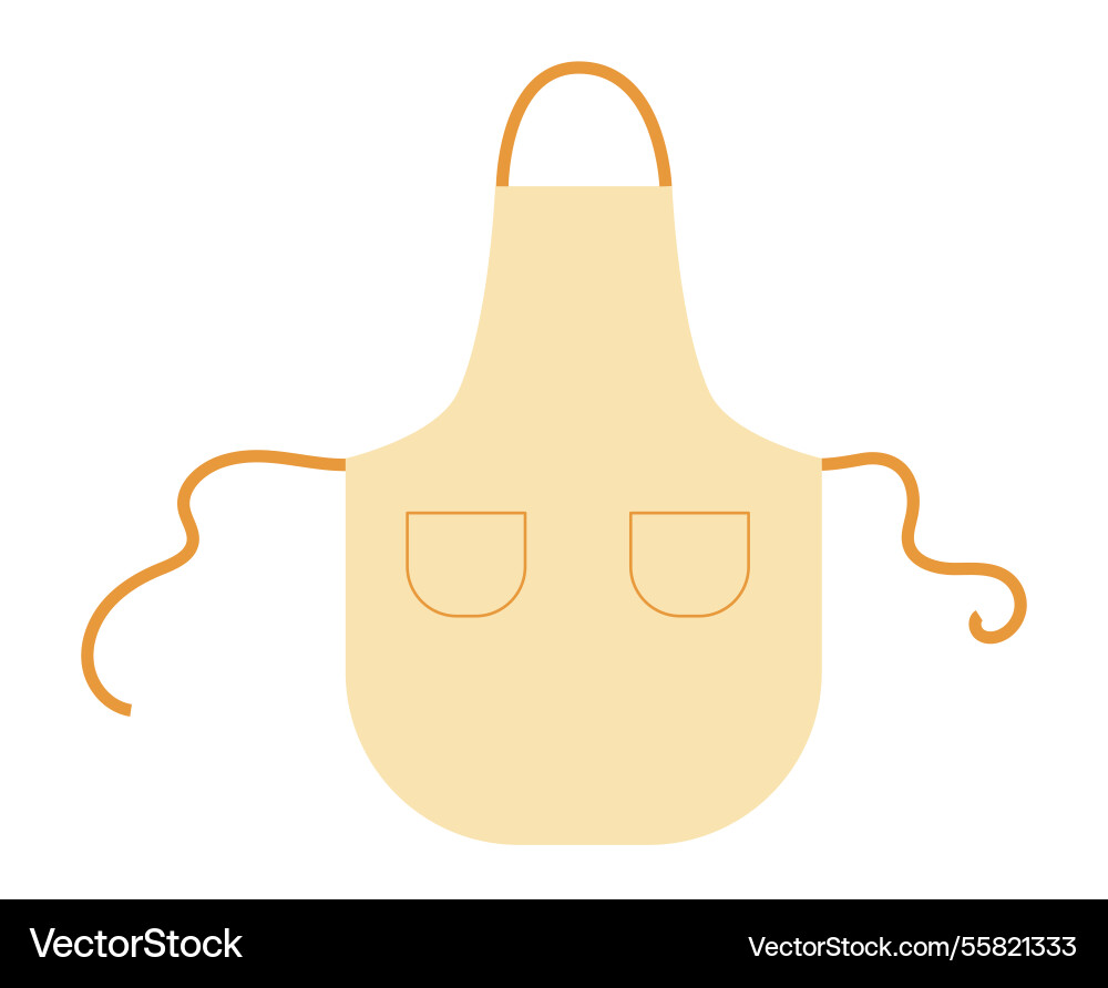 Bib apron scalloped technical fashion Royalty Free Vector