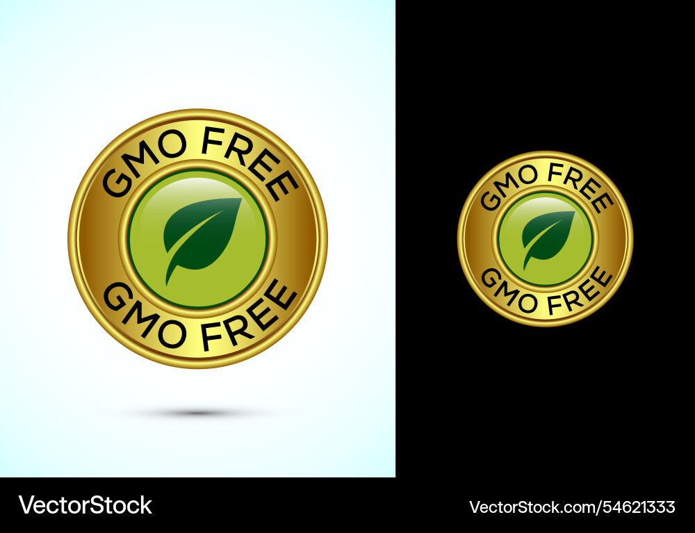 Gmo free product icon design for web Royalty Free Vector