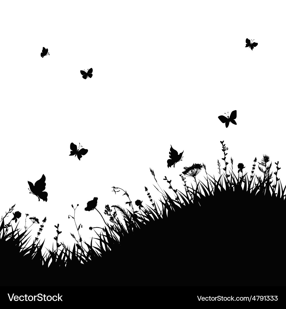 Grassy hill Royalty Free Vector Image - VectorStock