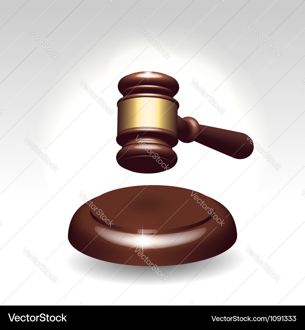 Justice Gavel Symbol Royalty Free Vector Image