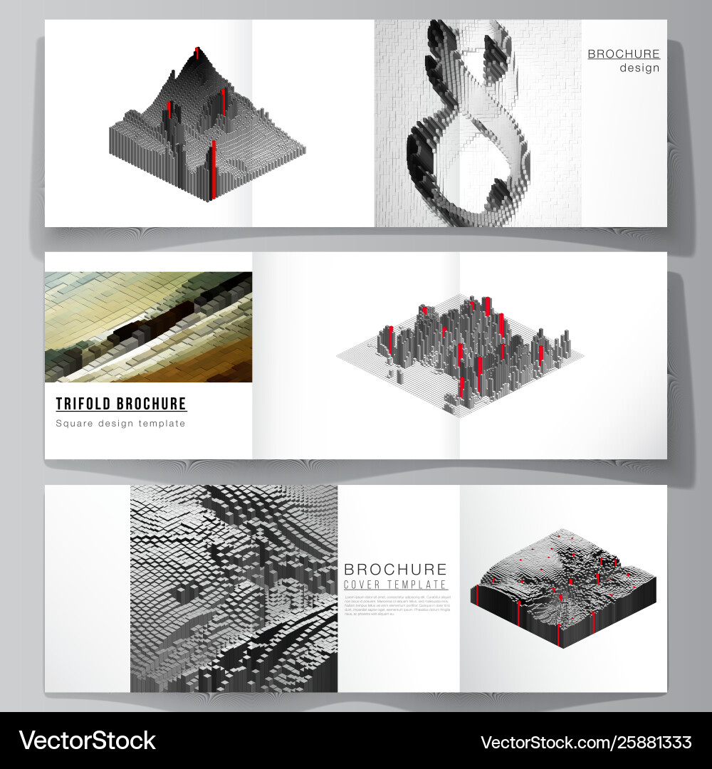 Layout square format covers design Royalty Free Vector Image