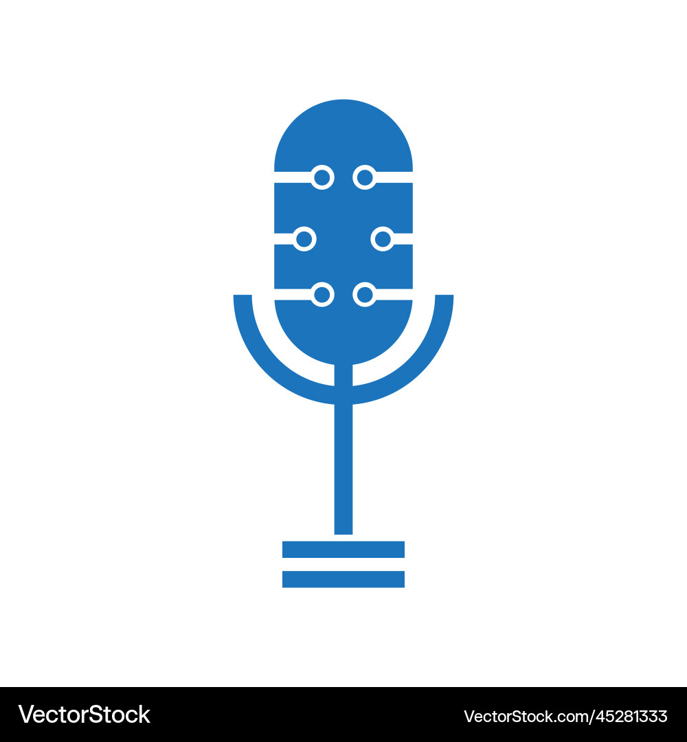 Microphone technology icon logo Royalty Free Vector Image