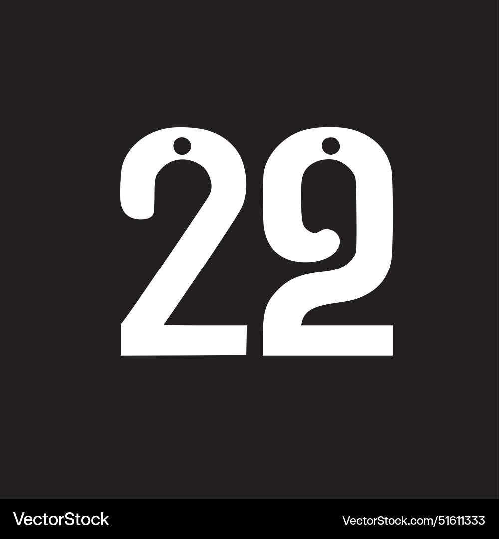 Numbers - minimalist and flat logo Royalty Free Vector Image