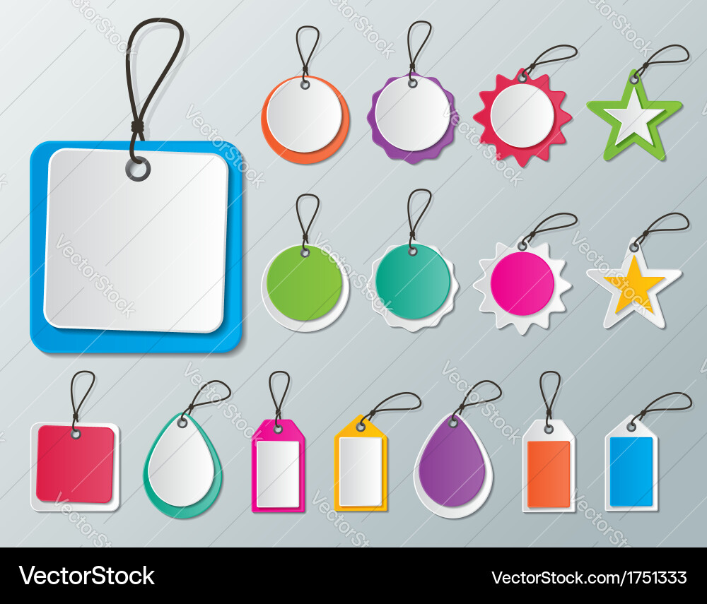 Paper tag Royalty Free Vector Image - VectorStock