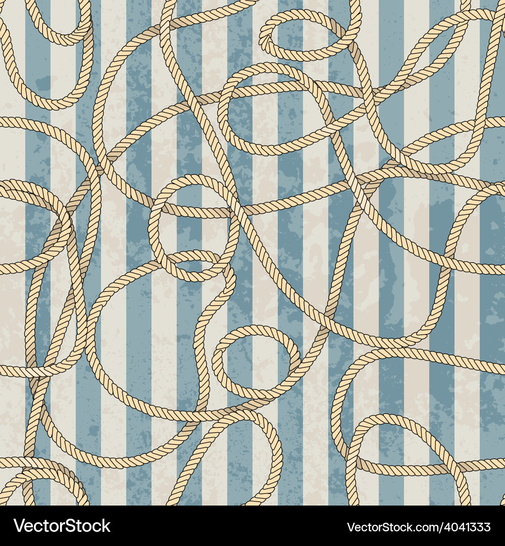 Ropes pattern in marine style Royalty Free Vector Image