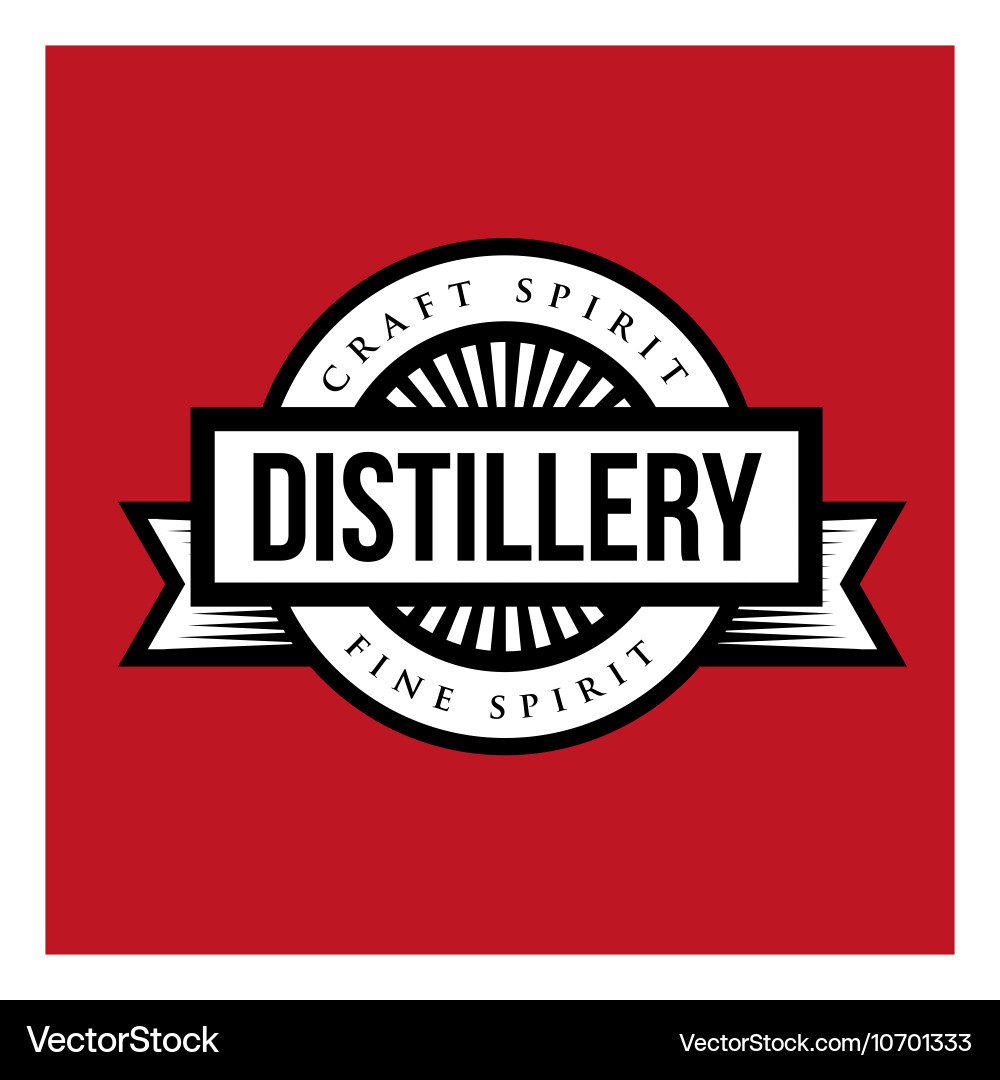 Vintage Distillery Logo Royalty Free Vector Image