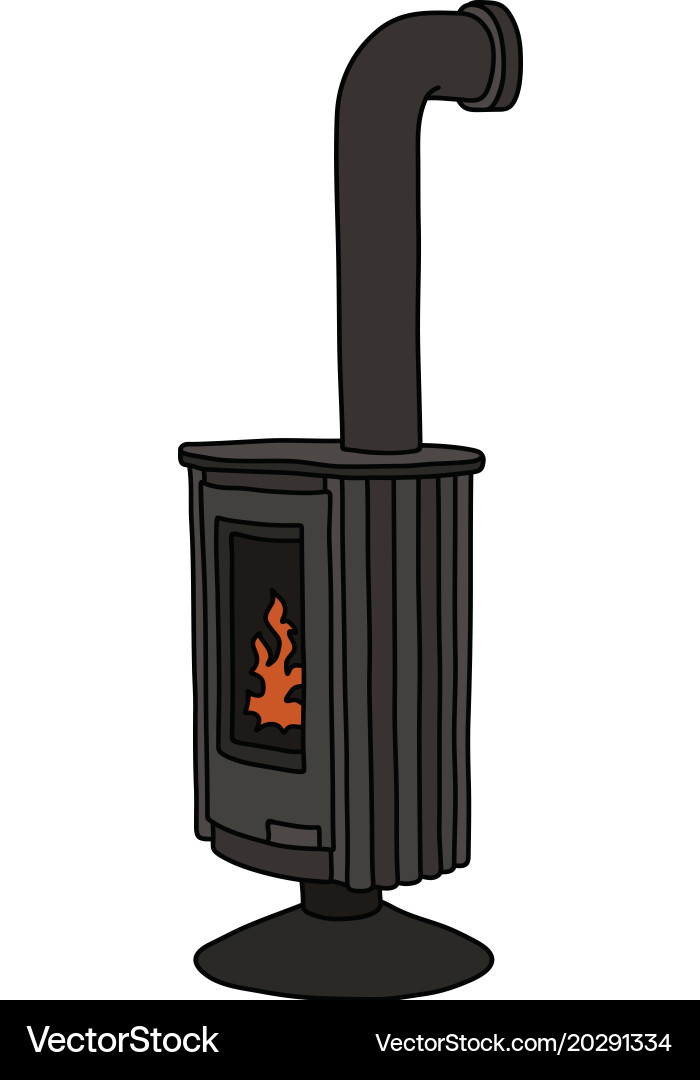 Black stove Royalty Free Vector Image - VectorStock