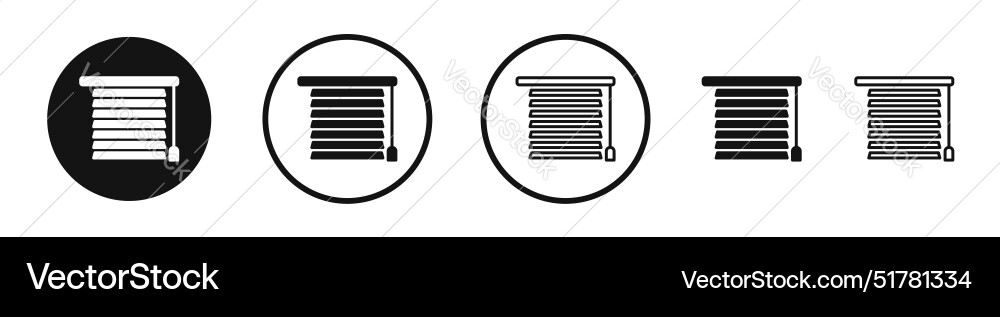 Blinds icon set house window roller symbol in Vector Image