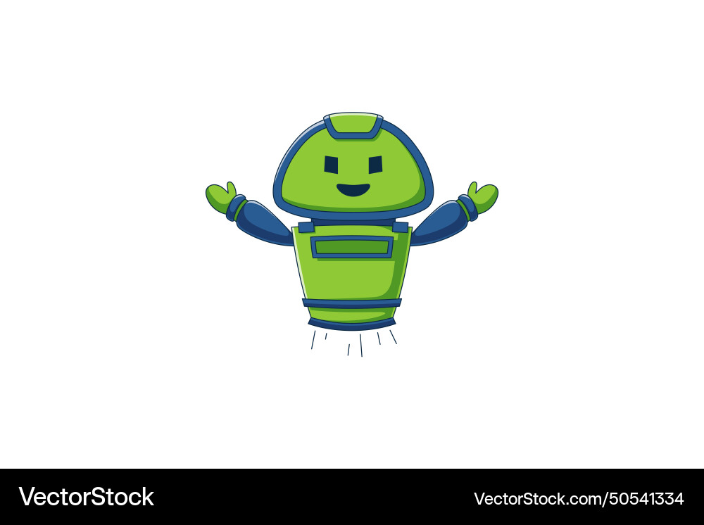 Cute mecha robot character design Royalty Free Vector Image