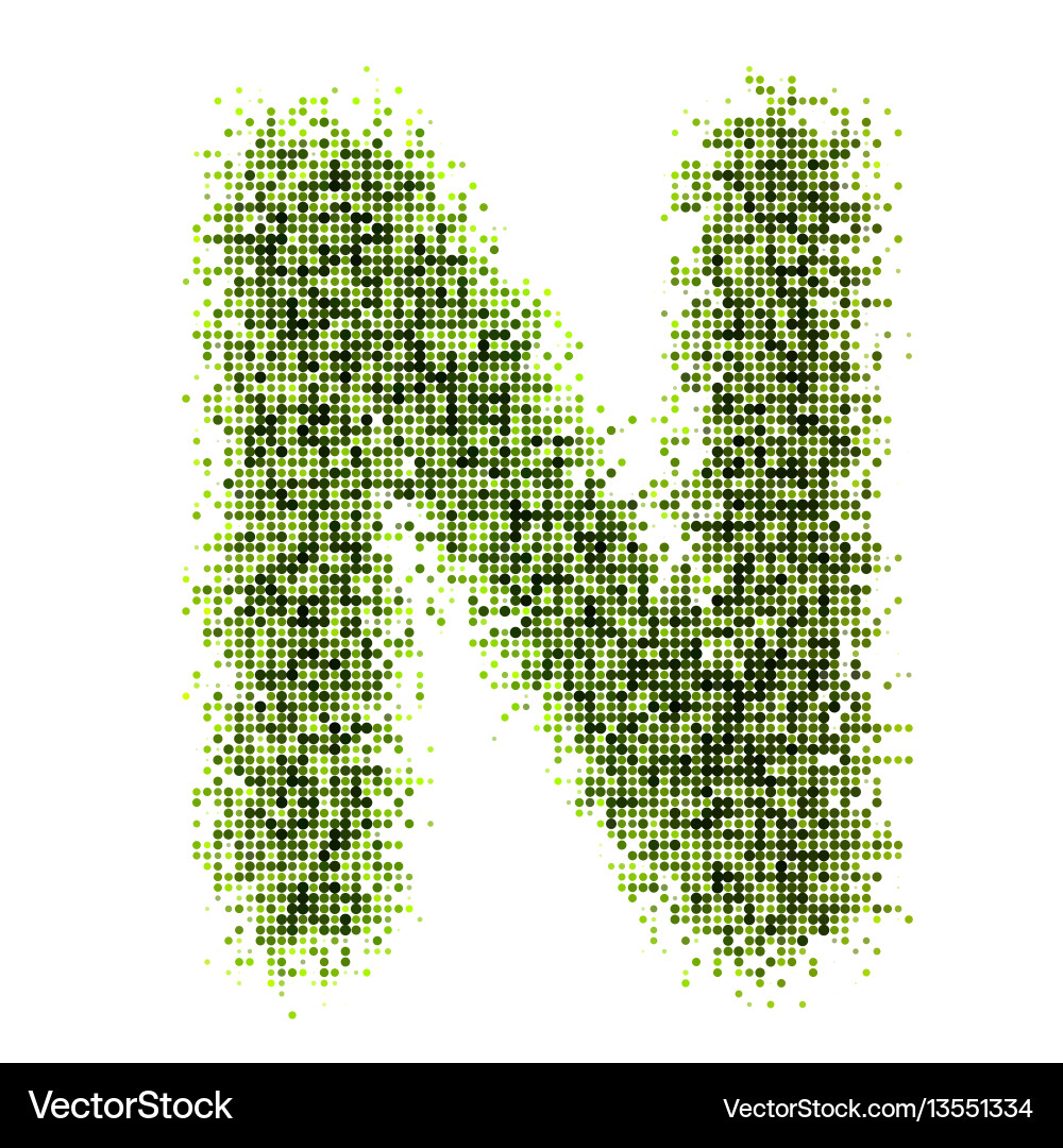 Dots style letters Royalty Free Vector Image - VectorStock
