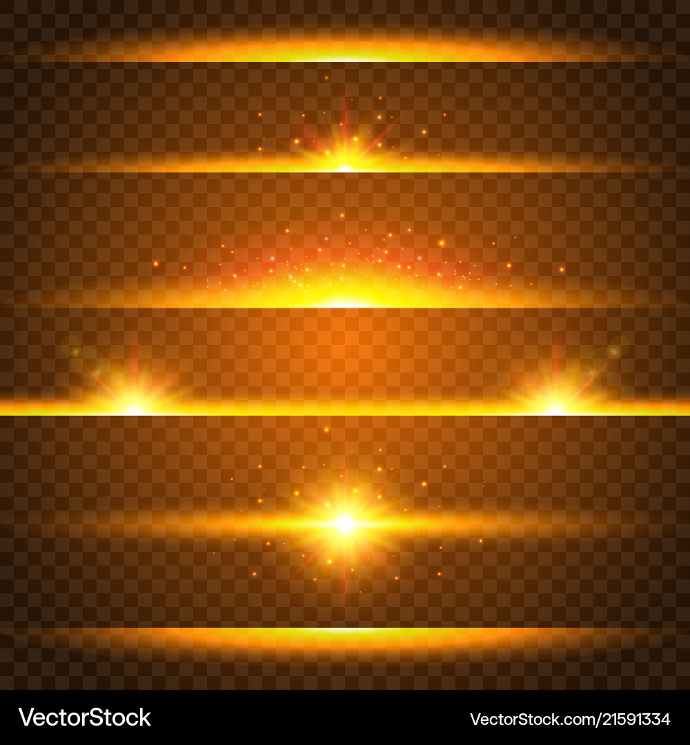 Golden Lens Flare Effect Royalty Free Vector Image
