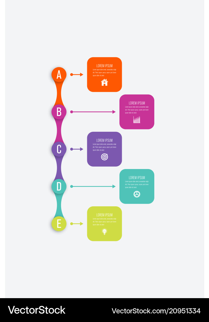 Infographics 5 options Royalty Free Vector Image