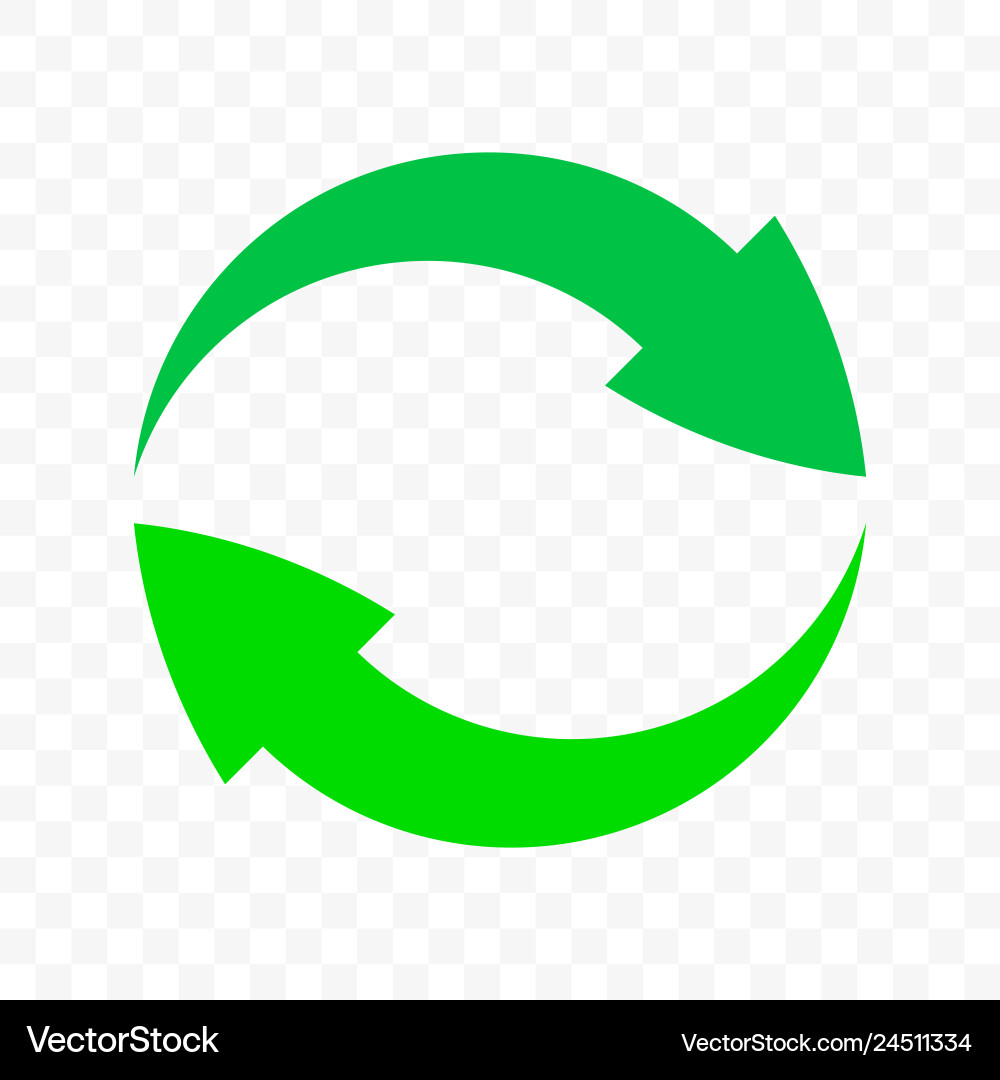 Recycling arrows circle icon eco waste bin sign Vector Image