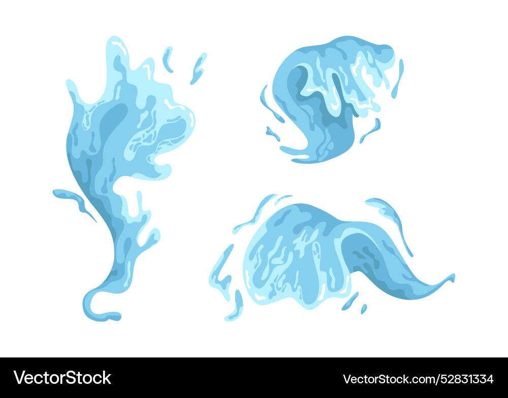 Sea waves with droplets water splashes Royalty Free Vector