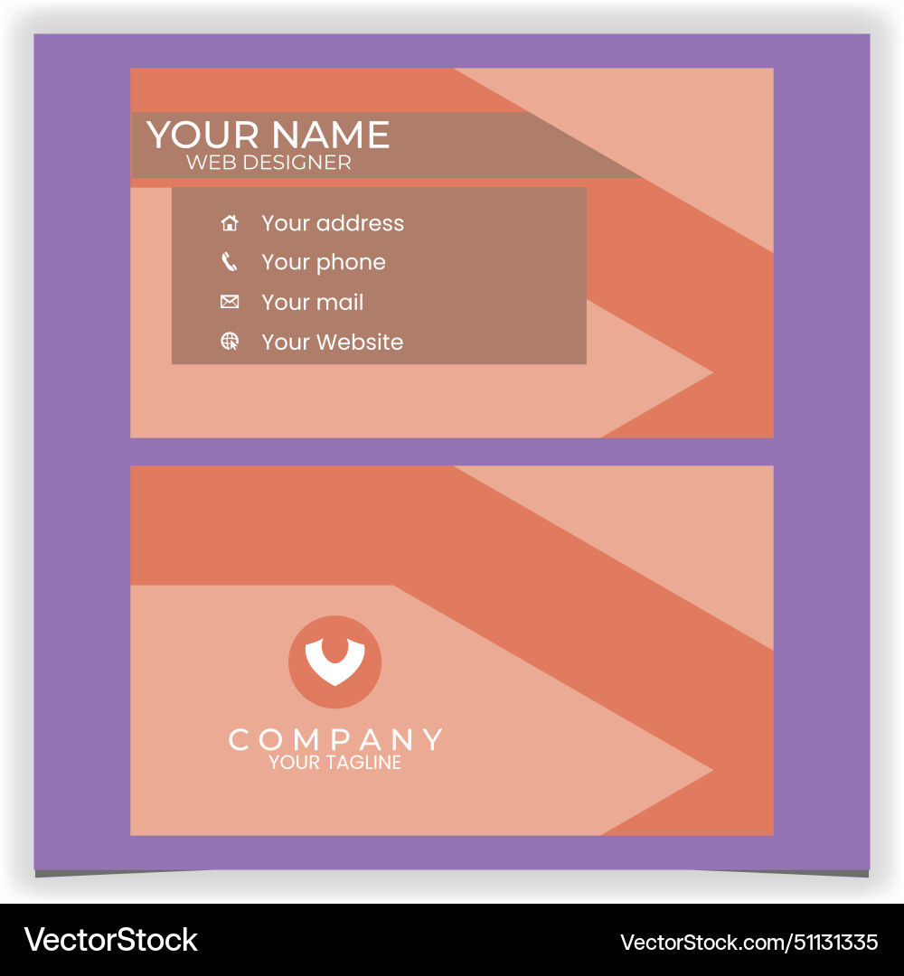 Abstract red business card Royalty Free Vector Image