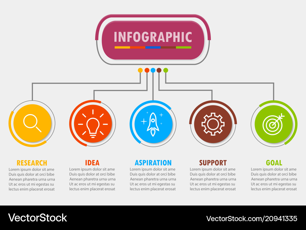 Business Infographics - 5 Options Royalty Free Vector Image