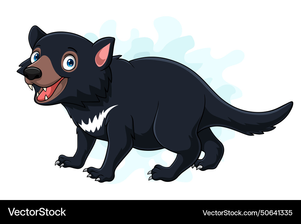Cartoon tasmanian devil on white background Vector Image