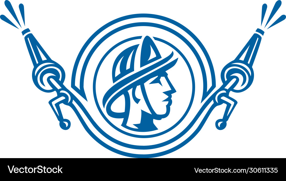 Fire man logo design Royalty Free Vector Image