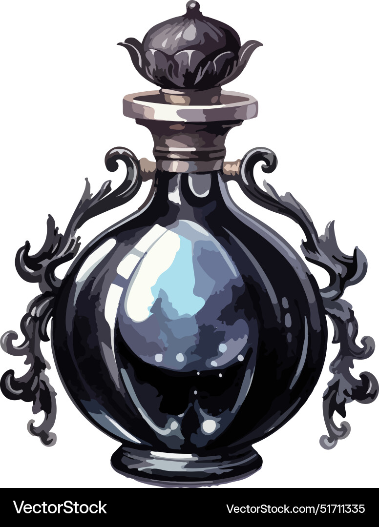 Gothic perfume clipart isolated Royalty Free Vector Image