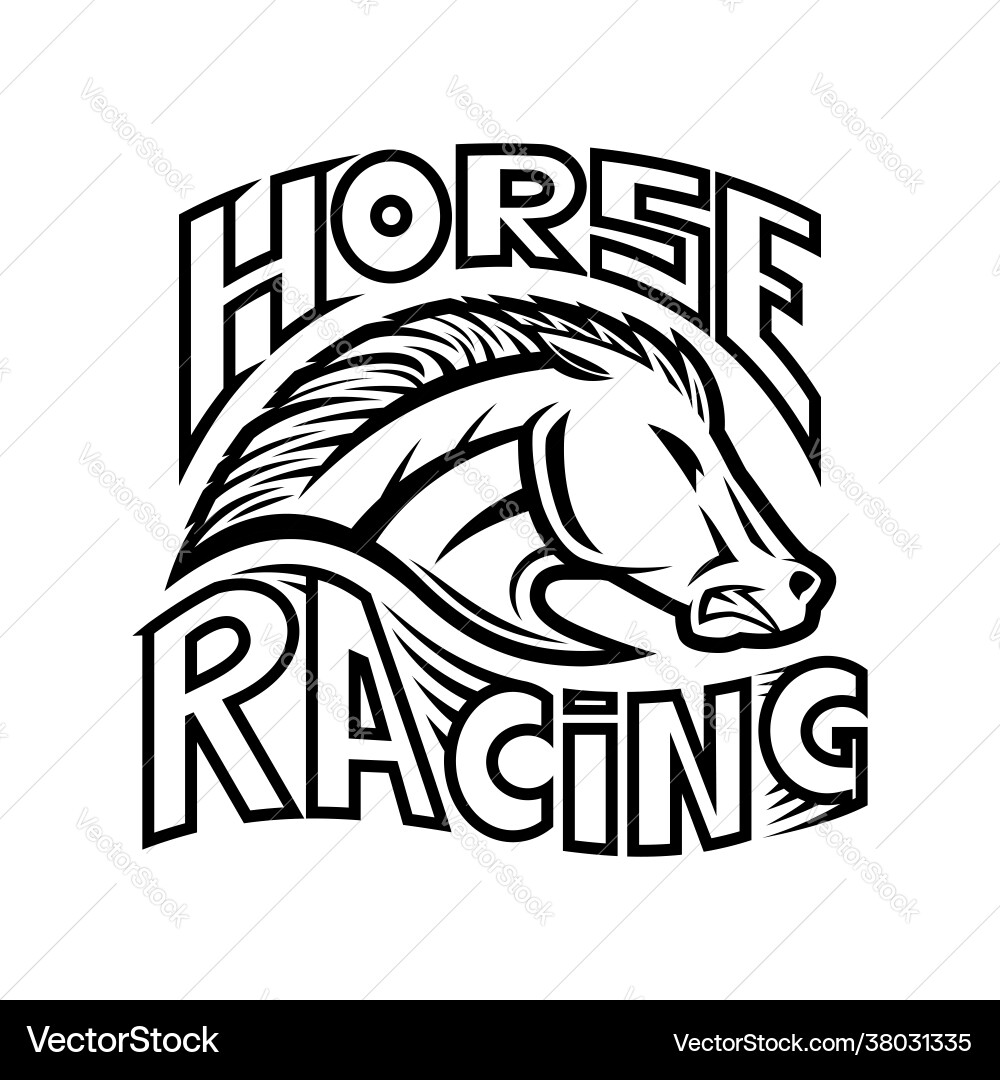 Horse racing icon Royalty Free Vector Image - VectorStock