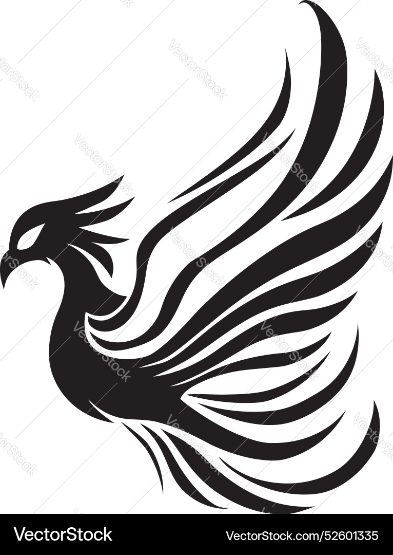 Immortal phoenix icon of mythical Royalty Free Vector Image