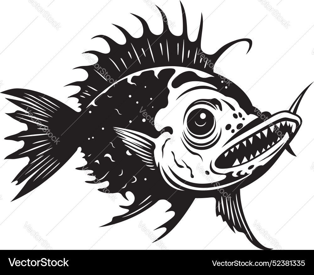 Maleficent marauder evil angler fish symbolism Vector Image