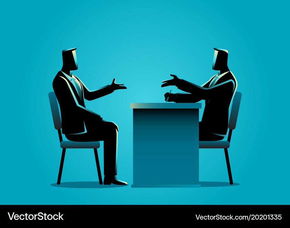 Recruiter Interviewing Candidate Royalty Free Vector Image